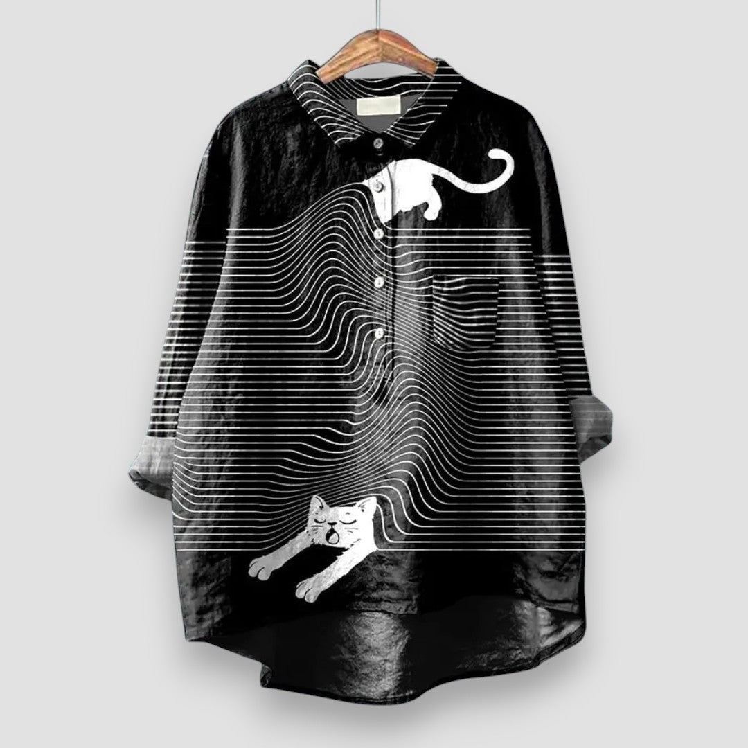 GERDA | Dog Print Blouse – Emma & Jack Boston